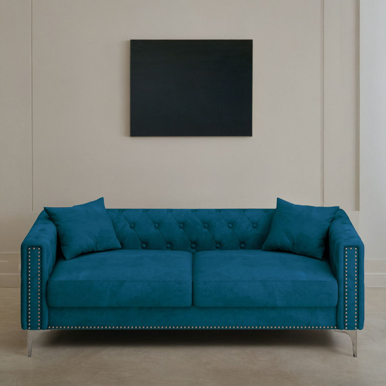 House of Hampton® Kaice 83'' Velvet Sofa | Wayfair